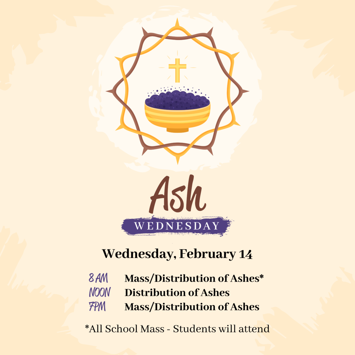 Ash Wednesday Liturgy Schedule – Saint Matthew Catholic Church