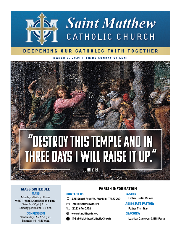 Bulletin – Saint Matthew Catholic Church