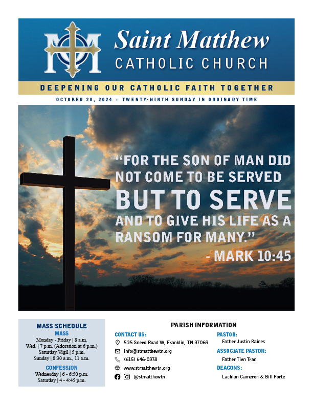 Bulletin – Saint Matthew Catholic Church