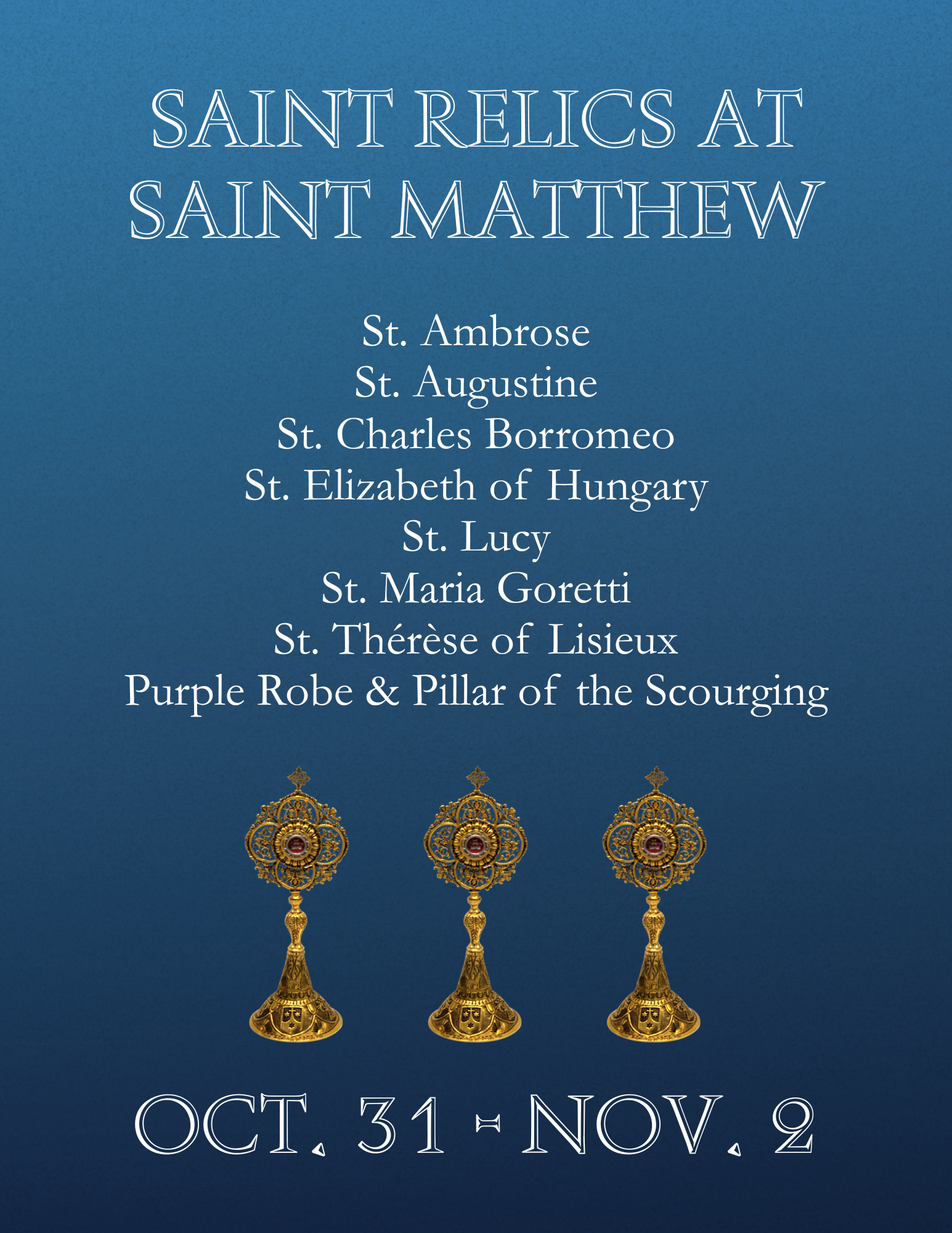 Relics – Saint Matthew Catholic Church
