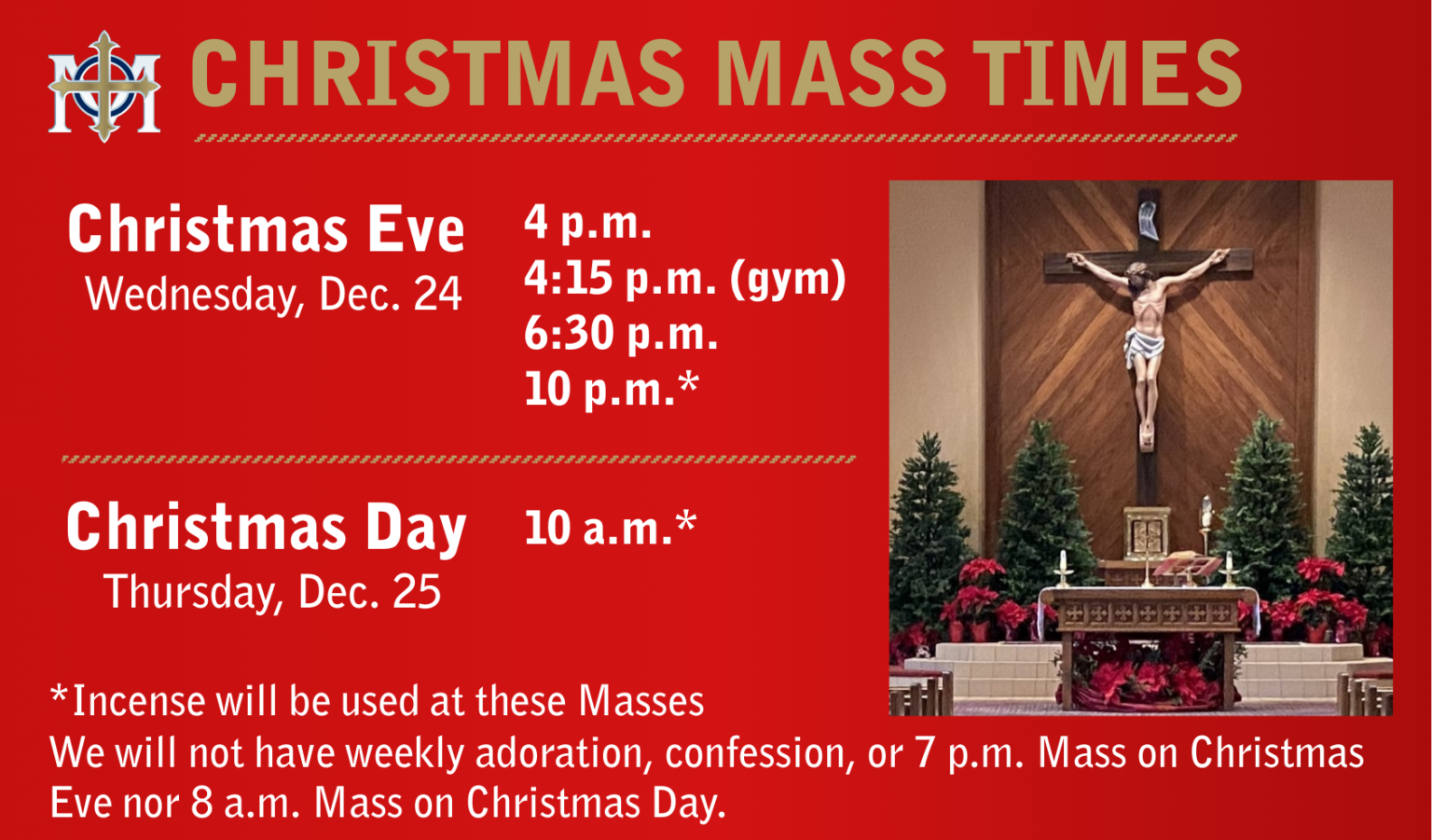 Christmas Mass Times 2025 – Saint Matthew Catholic Church